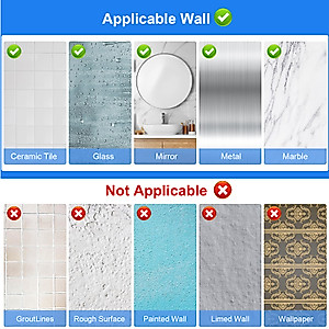 Diesisa 2pc Acrylic Wall Mount Organizer, Adhesive Shelf, Bathroom Shelves for Wall, Self Adhesive Organizer, No Drilling Hang Walls,with Self Adhesive Tape, for Bathroom, Kitchen, Living Room