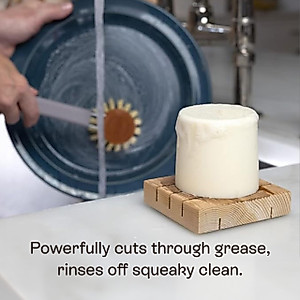 MightyNest Lemon Scented Dish Washing Bar Soap | Dish Soap Bar for the Kitchen | 100% Plastic-Free | Concentrated and Eco-Friendly | One Lemon Bar