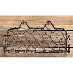 Bottle Cap BSKT1 Wide Wire Basket with Screws, 9-Inch