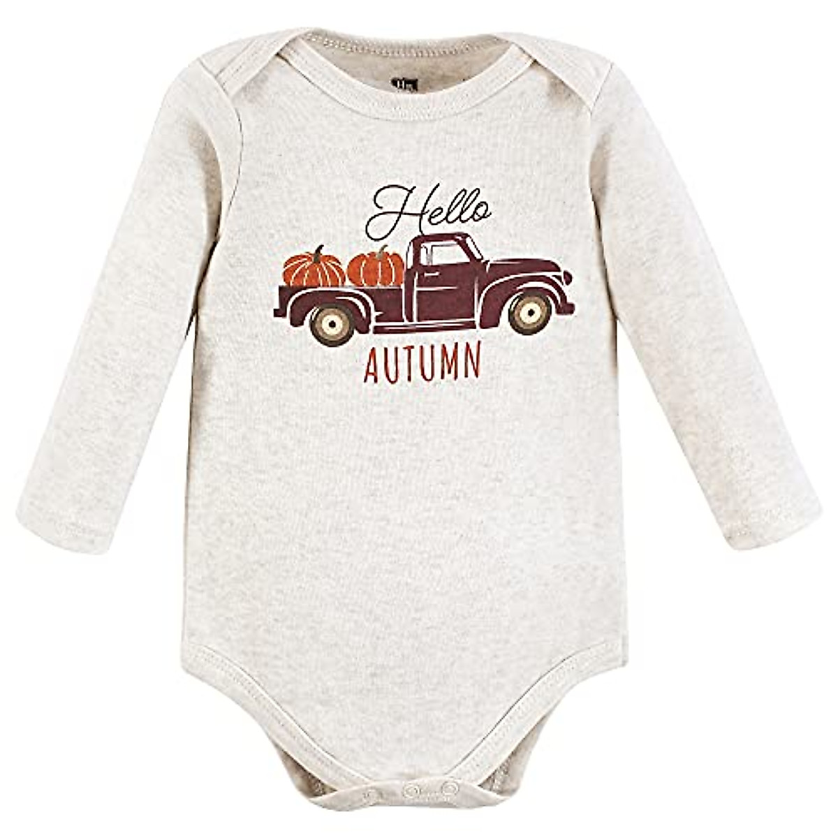 Hudson Baby Unisex Baby Cotton Long-Sleeve Bodysuits Hello Autumn, 0-3 Months