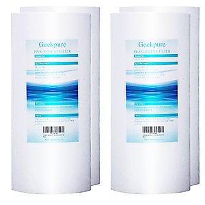 Geekpure 10-Inch PP Sediment Filter for Whole House Water Filter System-4.5" x 10"-5 Micron (4)