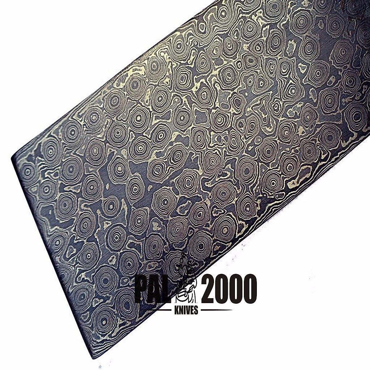 PAL 2000 KNIVES DAM-8705 Custom Handmade Damascus Steel Billets for Knife making 12 Inch Raindrop Pattern