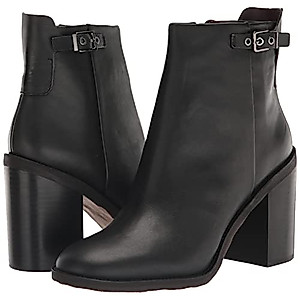 Franco Sarto Womens Rivet Bootie Black Leather 7 M