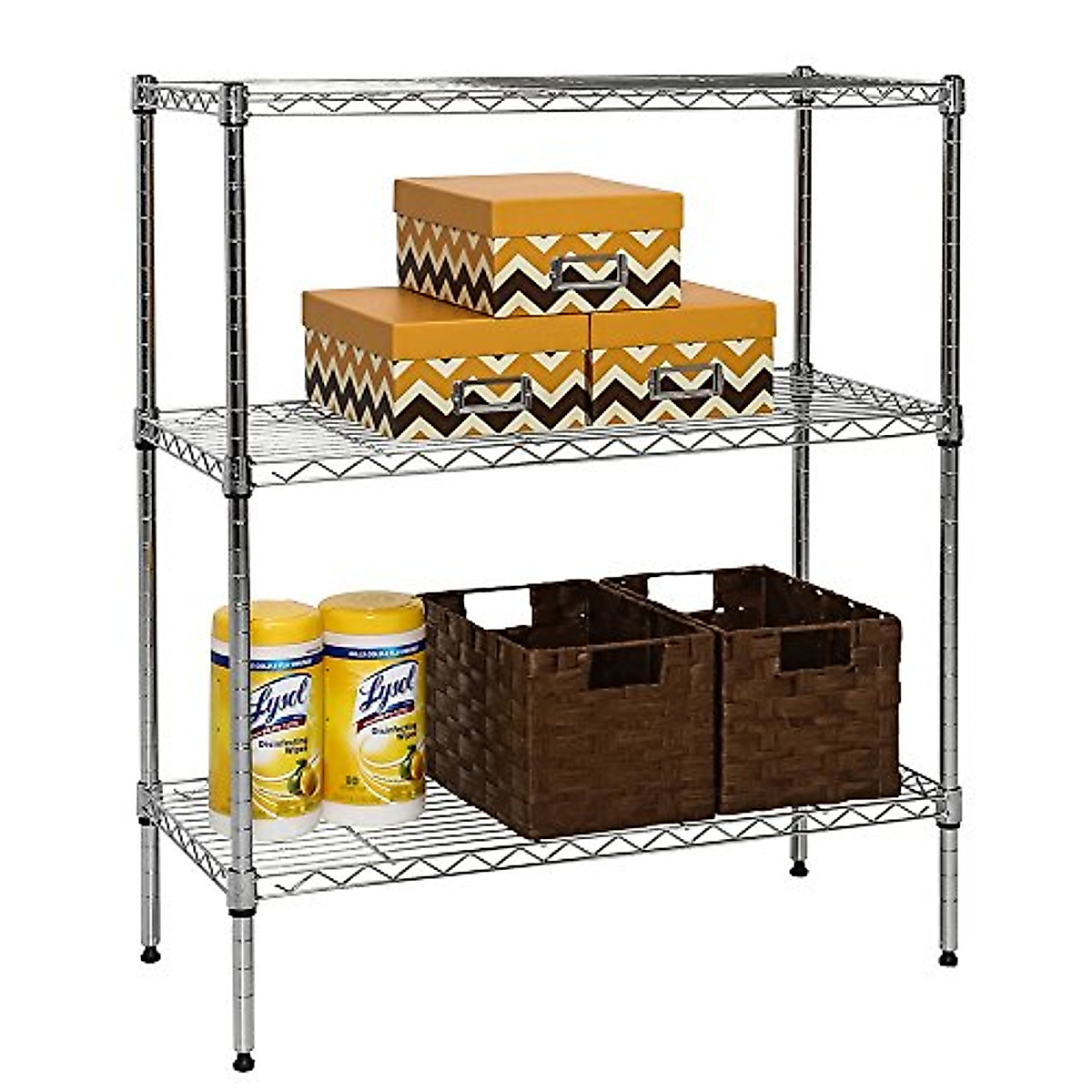 Apollo Hardware Chrome 3-Shelf Wire Shelving with Wheels 14"x30"x36"