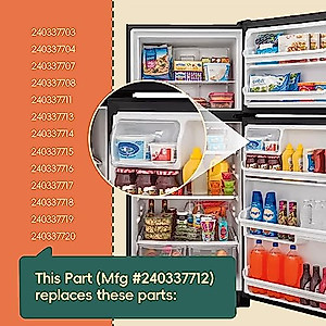 240337712 Refrigerator Dairy Door Compatible with Frigidaire Crosley Kenmore, Exact Replaces 240337703 240337704 240337707 240337708 240337711 2403377(13-20)