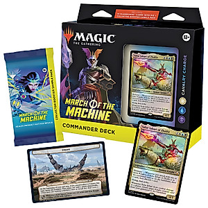 Magic The Gathering March of the Machine Commander Deck - Cavalry Charge (100-Card Deck, 10 Planechase cards, Collector Booster Sample Pack + Accessories)