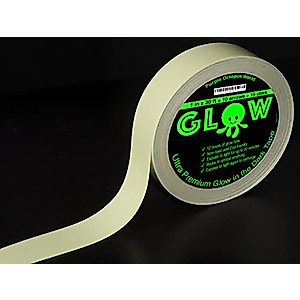 Best Glow in The Dark Tape 1 in x30 ft+10 Arrows+10 Stars -Bright, Long-Lasting Fluorescent Tape for Halloween,Outdoor, Night Decorations, Safety, Stairs, Theater