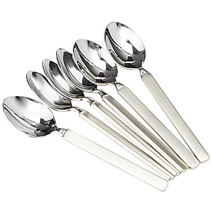 Alessi "Dry" 5-3/4-Inch Tea Spoon with Satin Handle, Set of 6
