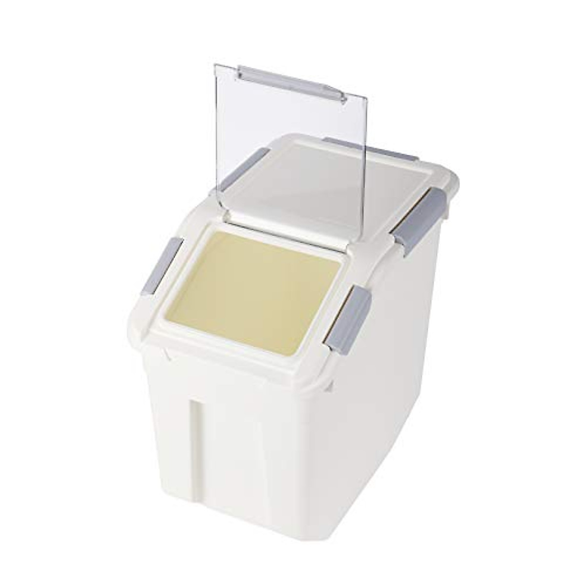 Rice Storage Container with Wheels Seal Locking Lid PP((507.27oz / 3.96gal / 80cup / 15L),Pack-2)