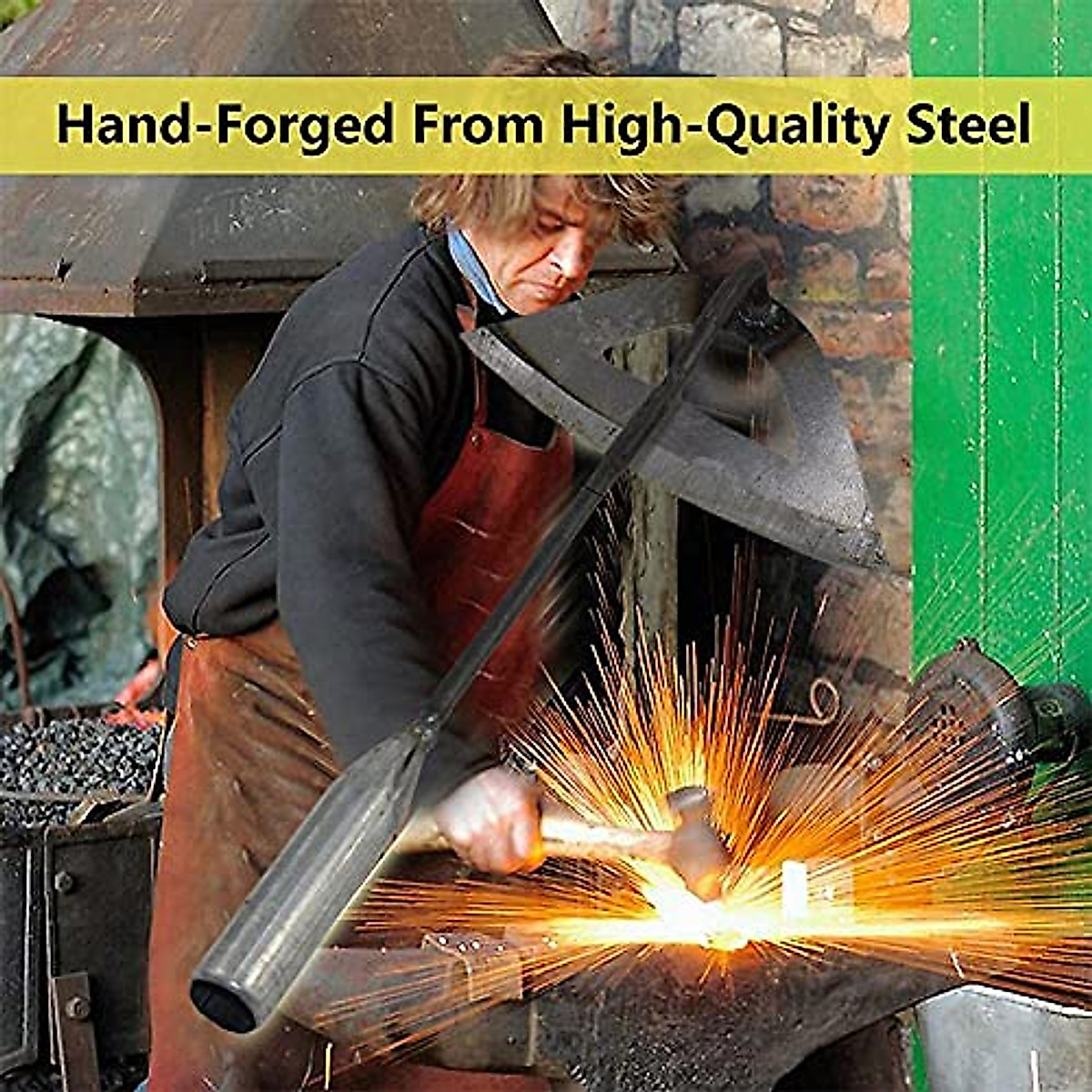 2PCS All-Steel Hardened Hollow Hoe,Durable Garden Weed Puller,Sharp Weed Removal Tool Gardening Edger Weeder Hand Shovel Edge Tool for Garden Weeding Rake Planting Hand Tools Loosening Soil