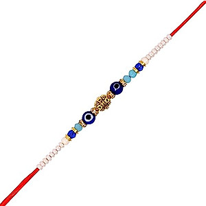 Amba Handicraft Rakhi/Rakhi for Brother/Rudraksha Rakhi/Send rakhi to USA/Rakhi for Brother with Gift Set/Rakhi Bracelet/rakhi for brother and bhabhi/Rakhi Set