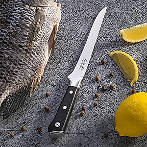 Cutluxe Boning Knife & Butcher Knife Set– Forged High Carbon German Steel – Full Tang & Razor Sharp – Ergonomic Handle Design – Artisan Series