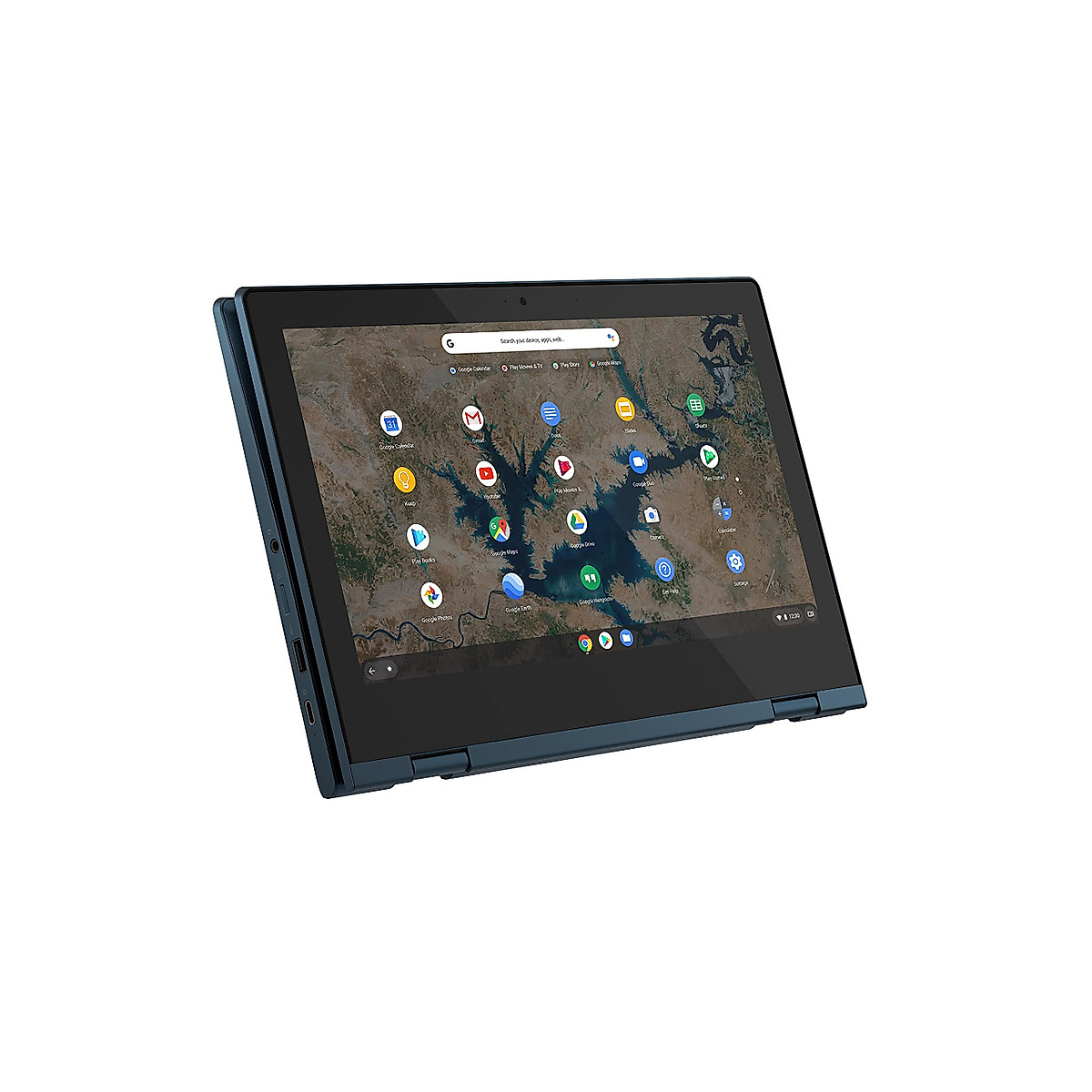 Lenovo Chromebook Flex 3 11.6" HD Touchscreen 2-in-1 Laptop Computer PC, Intel Celeron N4020, 4GB DDR4, 32GB eMMC, Intel UHD 600, 802.11ac, Bluetooth, Webcam, Chrome OS, Blue, 64GB ABYS MicroSD Card