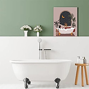 African American Wall Art, Black Woman Wall Decor, Set of 4 FRAMELESS (8''x10''), Black Woman Art, Black Woman Poster for Bathroom Decor, Black Woman Pictures Wall Art, Picture of Woman, Black Woman Poster for Walls, African Woman Bathroom Decor, African