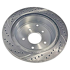 LNMTLZHHM Compatible with Rear Drilled Slotted Brake Rotor Pair PR41350DSZPR