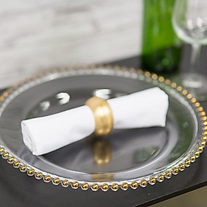 Richland Gold Beaded Glass Charger Plate 13" Set of 48