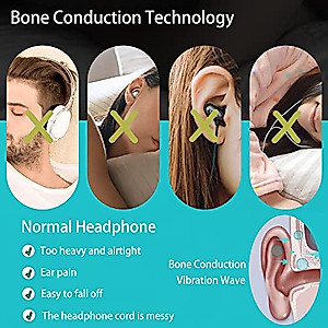 Pillow Speaker Bone Conduction Stereo Bluetooth Wireless Music Sleep Headphones Insomnia White Noise Machine for Side Sleepers Adults and Baby Compatible with iOS/Android/Windows (White)