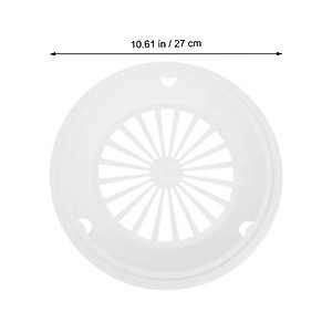 Hemoton 10pcs Grill Plate Food Service Tray Reusable Paper Plate Countertop Fruit Basket Plastic Tableware Tray Cutlery Tray Plastic Pallet Picnic Supplies Oval Salad Plate White Travel