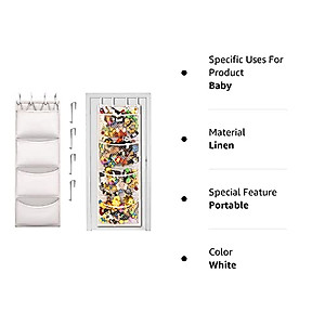 The Original Stuffed Animal Storage (Patent Pending) - Over Door Organizer for Stuffies, Baby Accessories, Toy Plush Storage / Breathable Hanging Storage Pockets Big Girls Toddler Large Bag Animals