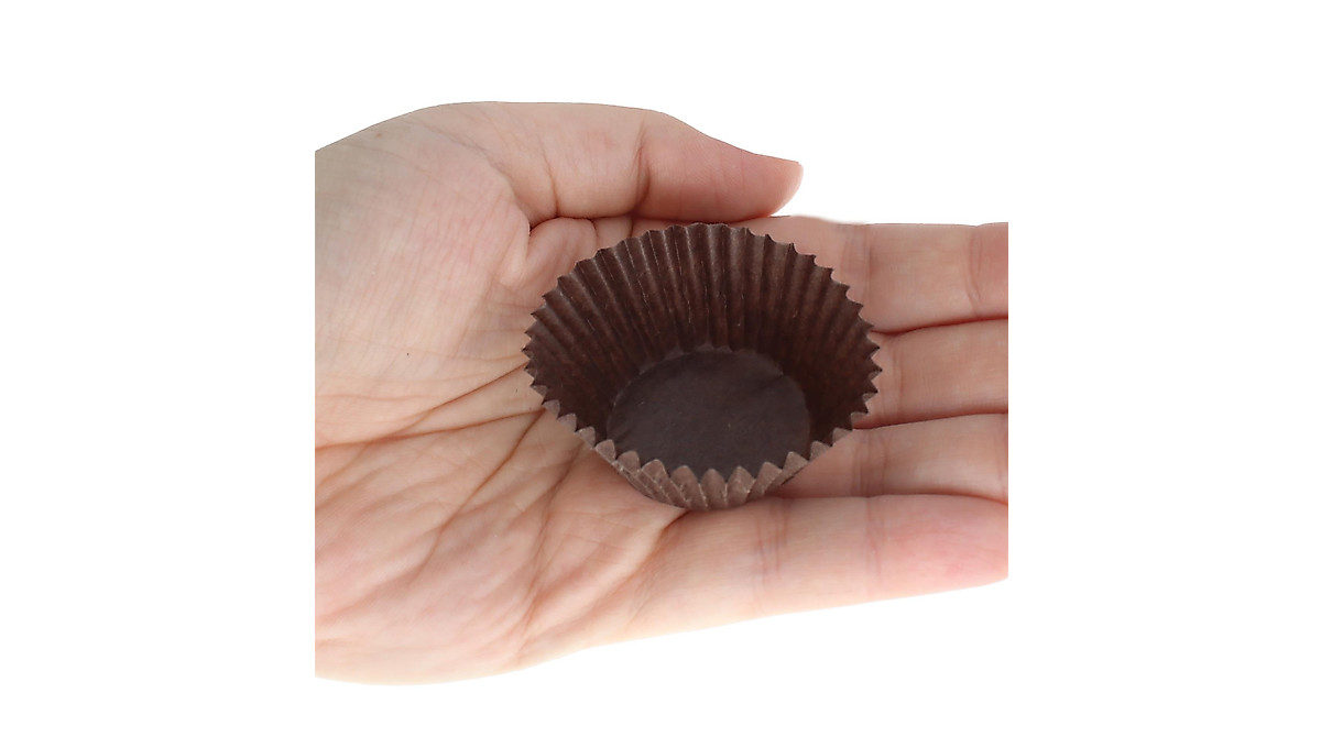 Cybrtrayd 1000 Count No.6 Brown Glassine Candy Cups | High Quality