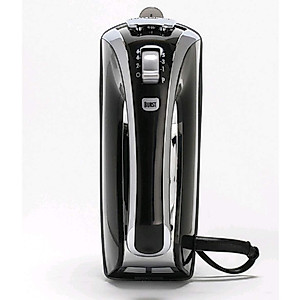 Hamilton Beach Power Deluxe 6-Speed Electric Hand Mixer with Snap-On Storage Case, QuickBurst, Beaters, Whisk, (62619E)) (Black/Metalic)