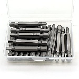 TEMO 25 pc H-4 Hex 4mm Impact Ready 2 Inch Length Screwdriver Insert Bits Hex Shank with Quick Release Slot