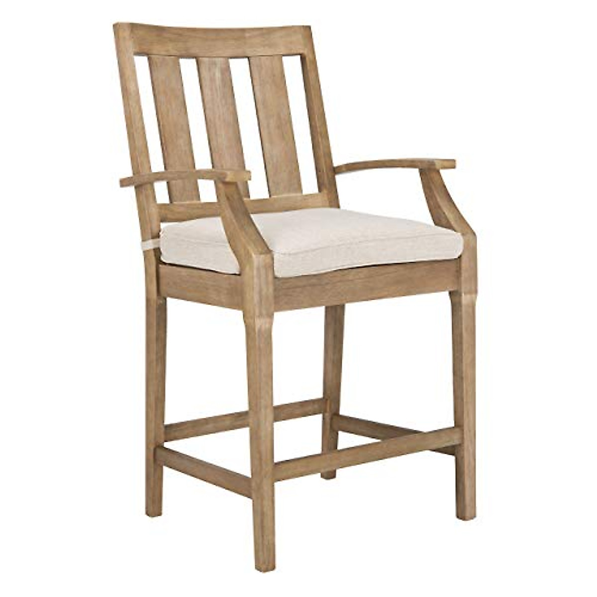 Safavieh Couture Patio Collection San Salvador Natural and White 25-inch Bar Stool (Set of 2)