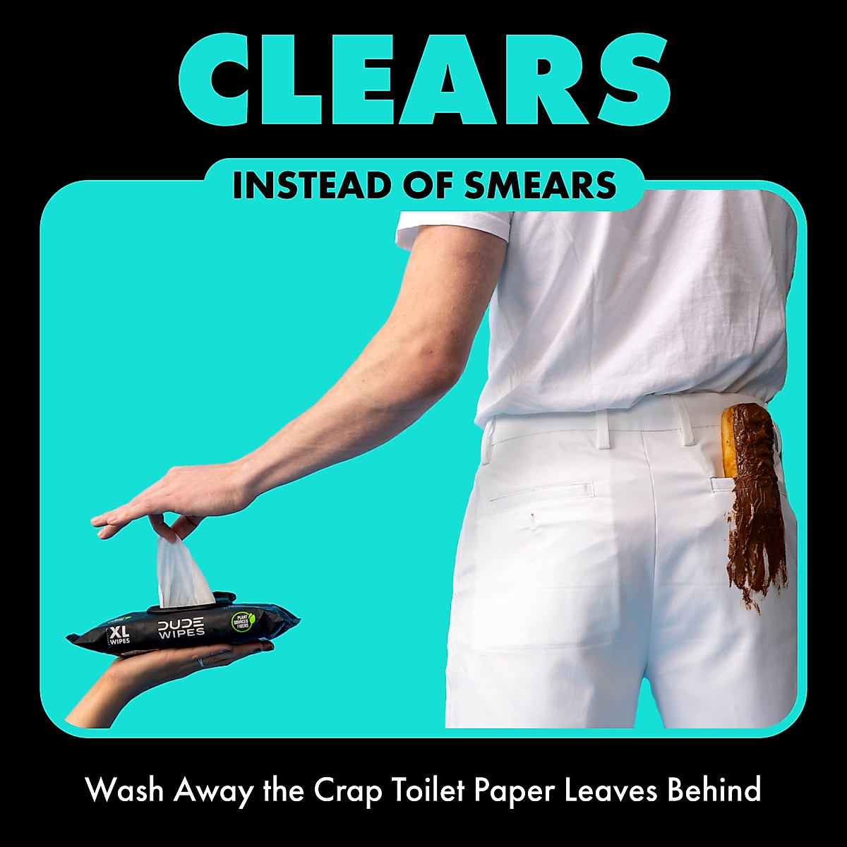 DUDE Wipes Flushable Wipes - 6 Pack, 288 Wipes - Mint Chill Extra-Large Wet Wipes with Eucalyptus & Tea Tree Oil - Septic and Sewer Safe