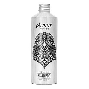 Alpine Provisions Rosemary & Mint Shampoo - Naturally Repair, Cleanse, and Hydrate with Essential Oils, Jojoba, Aloe Vera - Vegan, Sulfate & Plastic Free - Plant-Based Hair Care 16.9 FL Oz
