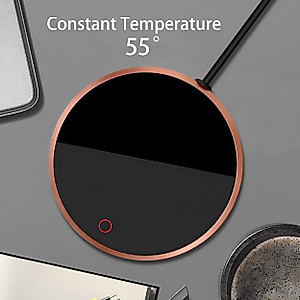 Coffee Mug Warmer with 2 Temperature Setting, Auto Shut Off Electric Cup Warmer for Desk, Smart Cup Warmer for Heating Coffee, Milk, Tea and Beverage, Black