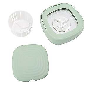 Dpofirs Portable Washing Machine, 6L Foldable Mini Small Portable Washer Washing Machine with Basket for Baby Clothes, Underwear or Small Items, for Apartment,Travel,Best Gift (Green)