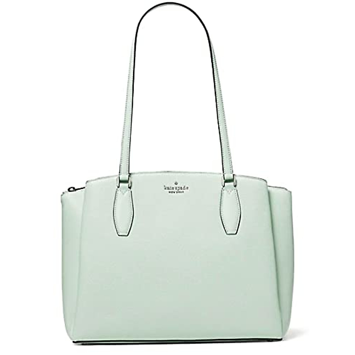 KATE SPADE MONET LARGE TRIPLE COMPARTMENT TOTE SHOULDER BAG CRYSTAL BLUE LEATHER