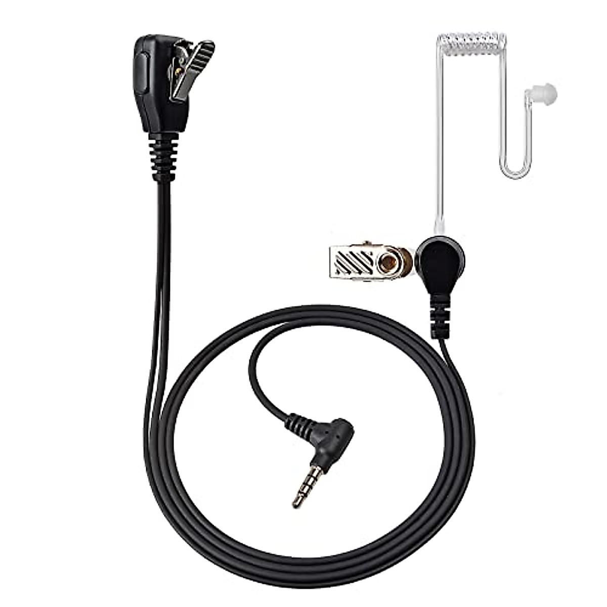 UAYESOK Acoustic Tube Walkie Talkie Earpiece with Mic PTT for YAESU Vertex FT-60 FT-60R FT-70 FT-70DR FT-1DR FT3DR VX-10 VX-110 VX-150 VX-400 Retevis RB15 RT40B