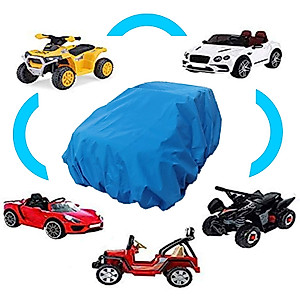 Car Toy Cover,Ride-On Car Cover for Kids Electric Vehicle - Universal Fit, Water Resistant, UV Rain Snow Protection- Outdoor Wrapper