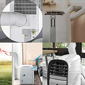 KesaPlan Portable Air Conditioner Exhaust Hose Coupler, 5.9 Inch Window Adapter A/C Unit Tube Connector Mobile Accessories Exhaust Pipe, Used to Connect The Back End of A/C Exhaust Port (Square)