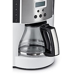 Melitta Aroma Enhance Drip Coffee Maker, with Glass Carafe, 10 Cups Capacity, White