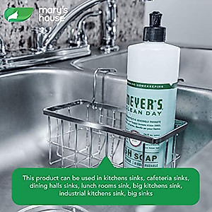 Heavy Duty Sink Caddy for Wet Dish Rag and Sponge Holder - Hang, Suction, or Counter Use - by Mary's House