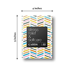 Allura & Arcia 52 Stress Less & Self Care Cards - Mindfulness & Meditation Exercises - Anxiety Relief & Relaxation
