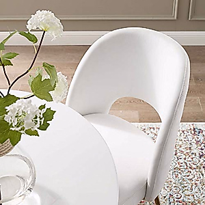Modway Rouse Performance Velvet Dining Side Chair in White