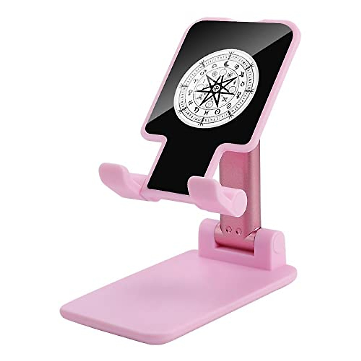 Wiccan Symbol Astrological Signs Cell Phone Stand Foldable Tablet Holder Adjustable Cradle Desktop Accessories for Desk