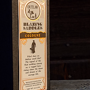 Outlaw Soaps Blazing Saddles Western Cologne | Bold Scent: Warm Leather, Gunpowder, Sagebrush, & Sandalwood | Mens & Womens Cologne