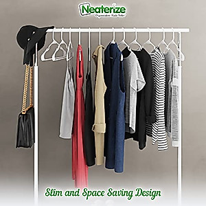 Plastic Clothes Hangers Heavy Duty - Durable Coat and Clothes Hangers - Lightweight Space Saving Laundry Hangers - Dorm Room Essentials for Collage Students Guys, Boys or Girls (40 Pack - White)