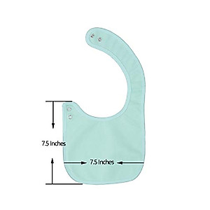 Maiwa Cotton Waterproof Baby Girls' 8 Pack Bibs with Buttons for Teething Drooling Eating