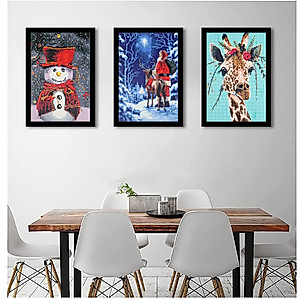 CEUHROG 6 Pack Diamond Painting Frames, Diamond Painting Art Canvas Frames 12" x 15.7", Self Adhesive Diamond Magnetic Art Frame, Frames for Wall Window Door Black, Inside Size 10" x 14"