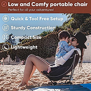 TREKOLOGY Ultralight Camping Chair, Lightweight Camp Chair for Backpacking Chair Ultra Lightweight Backpacking Chair Adult Hiking Chair Ultralight Backpacking Chair Ultra Light Camp Chairs - YIZI LITE