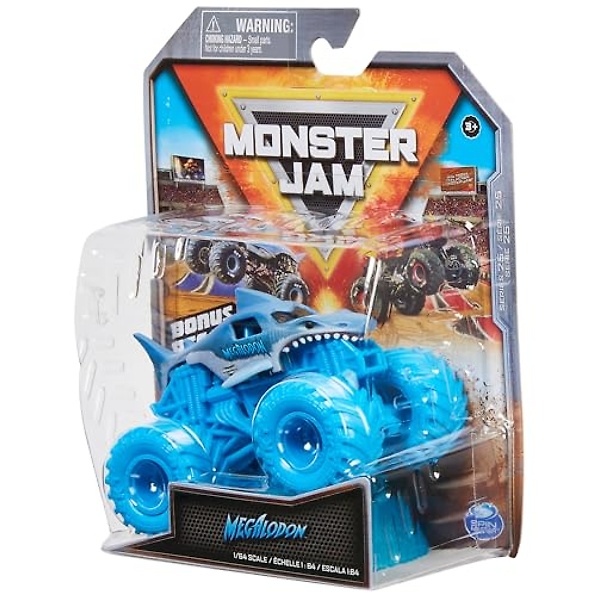 Monster Jam, Official Megalodon Monster Truck, Die-Cast Vehicle, 1:64 Scale, Kids Toys for Boys Ages 3 and up