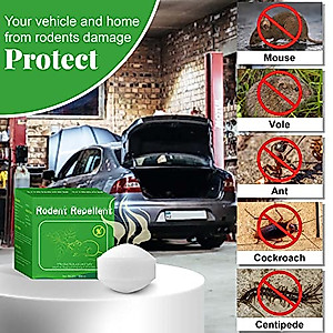 12 Pcs Natural Mouse Repellent Peppermint Oil to Repel Mice and Rats, Rodent Rat Repellent for Car Engines Kitchen Indoor Outdoor, Keep Moles & Voles Out of Your Lawn/Garden, Pet Safe