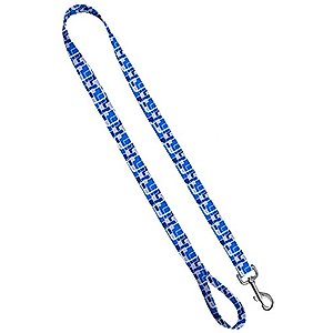 Moose Pet Wear Deluxe Dog Leash - Patterned Heavy Duty Pet Leashes, Made in The USA – 1 Inch x 4 Feet, Something Blue