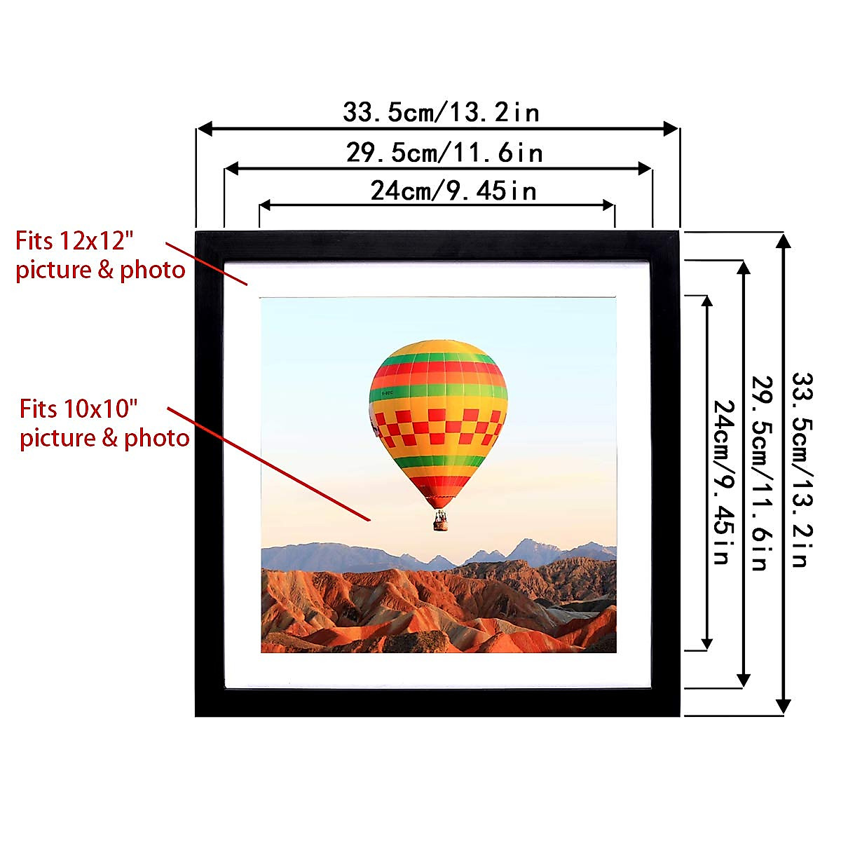 WKDP 12x12 Diamond Painting Frame Display Pictures 10x10inch25x25cm with Mat or 12x12inch30X30cm Without Mat, Diamond Art Frame Wall Hanging Decoration Poster Frame Photo Frame Cross Stitch Frame