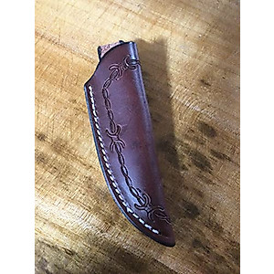 Handmade Leather Knife Sheath (Natural) (Black)
